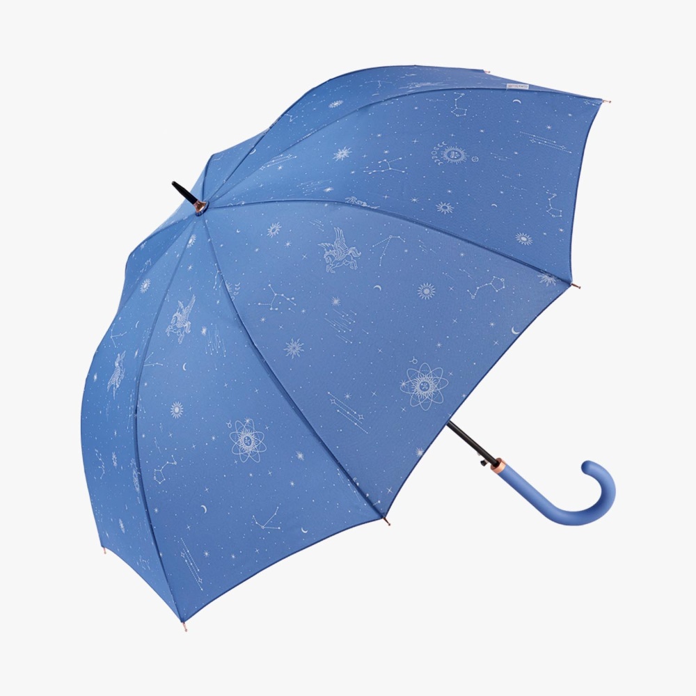 Women's long umbrella blue Bisetti Astrology | CLIMA