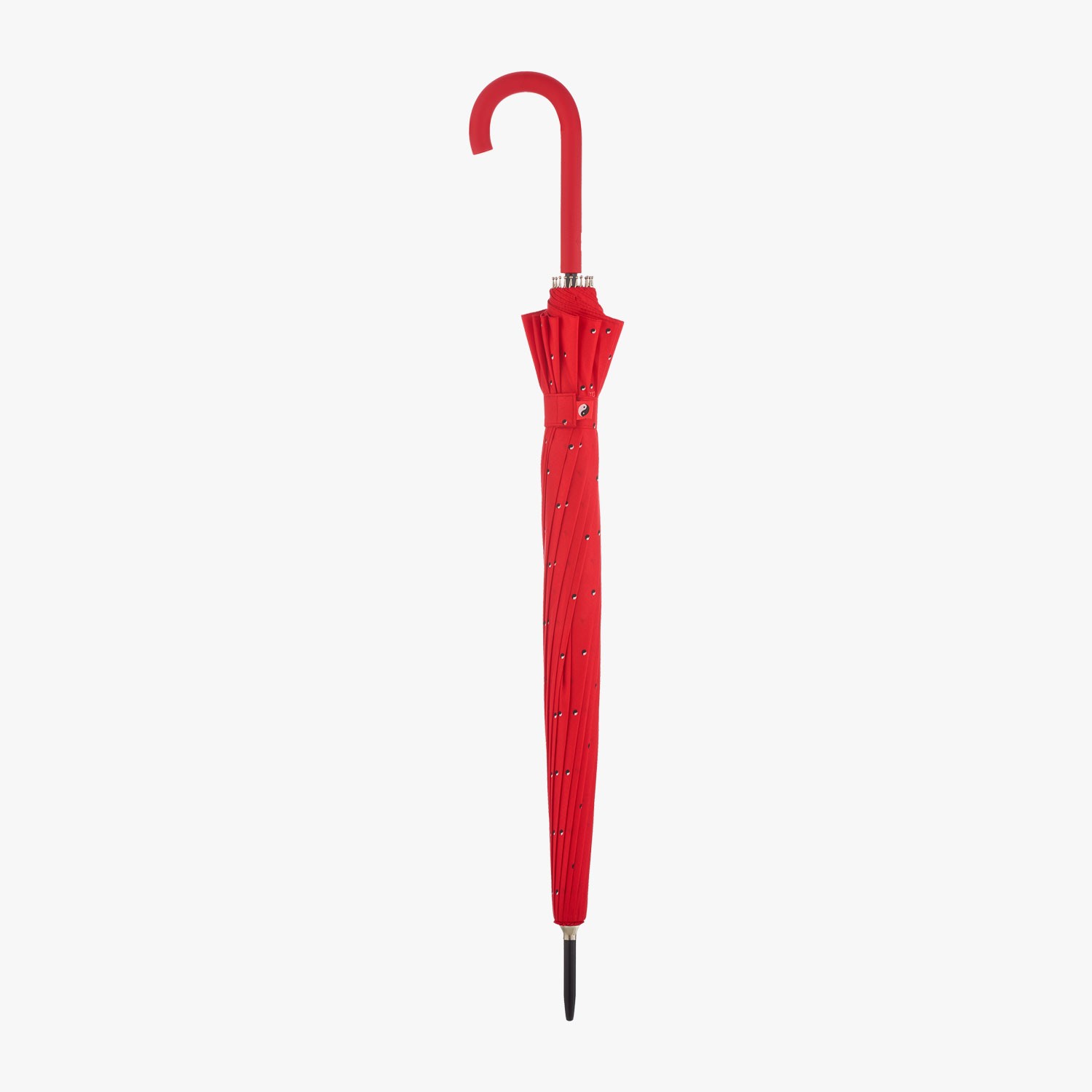 Paraguas largo para mujer rojo Bisetti Dots | CLIMA