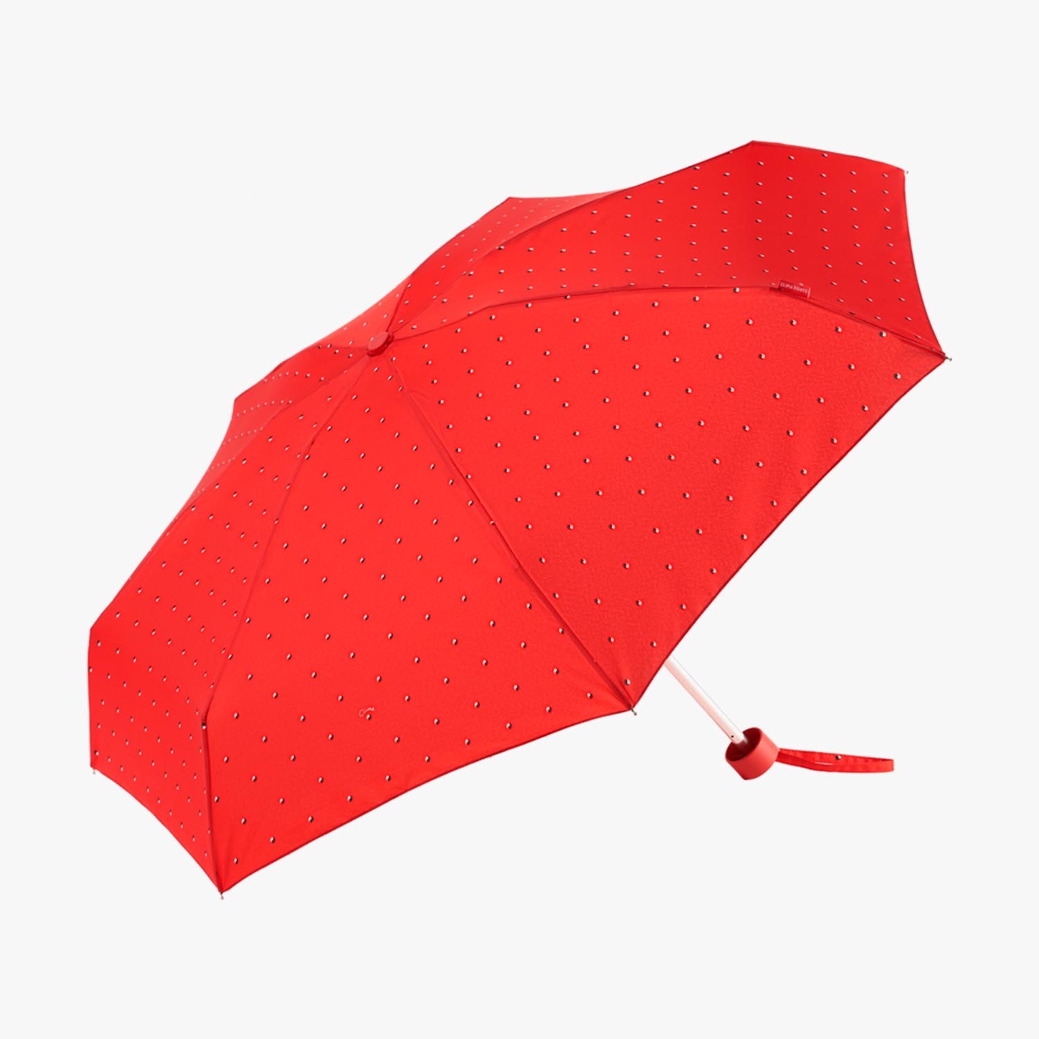 Paraguas plegable para mujer rojo Bisetti Dots | CLIMA
